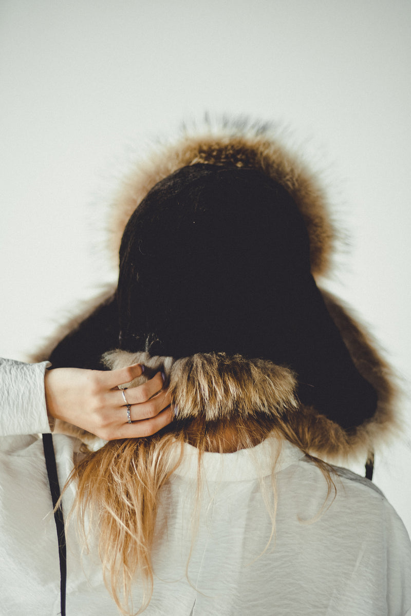Real Raccoon and Beaver Trapper Hat - Forestfox – Forestfox Fur Atelier