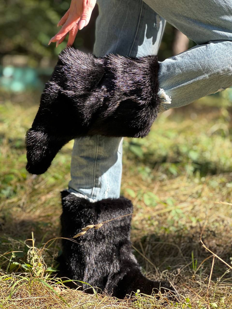 Raccoon Real Fur Boots - Forestfox – Forestfox Fur Atelier