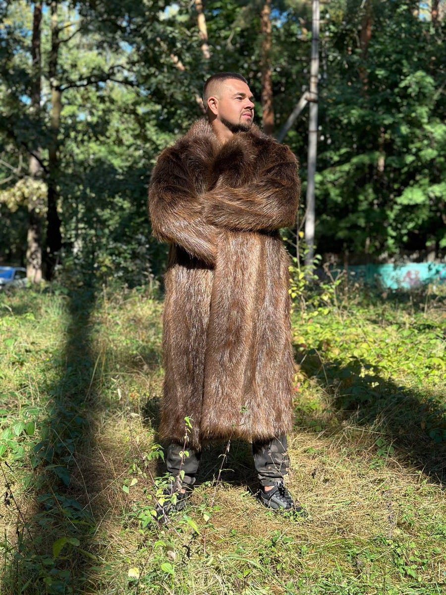 Full-Lengh Beaver Fur Coat for Men - Forestfox – Forestfox Fur Atelier
