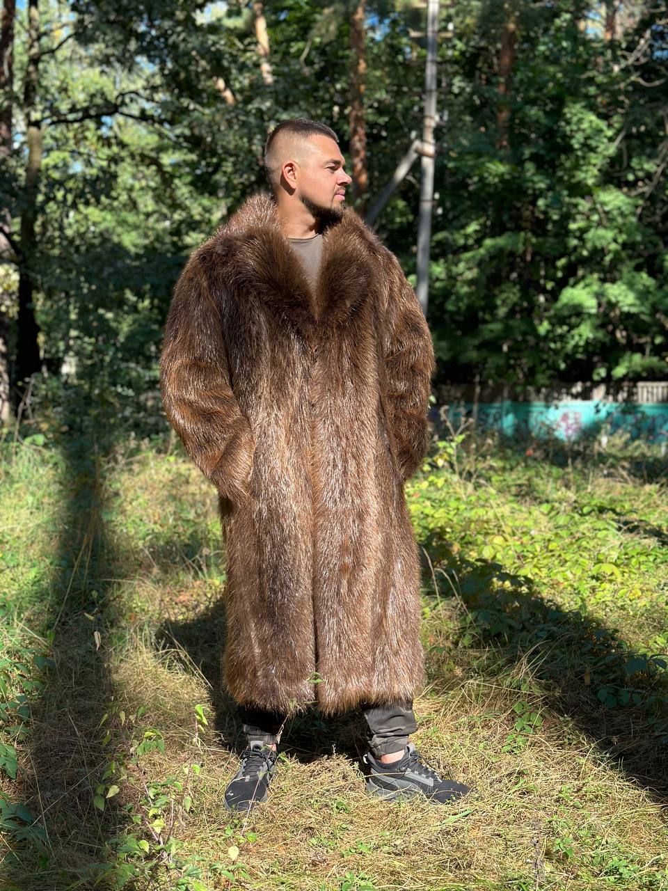 Full-Lengh Beaver Fur Coat for Men - Forestfox – Forestfox Fur Atelier