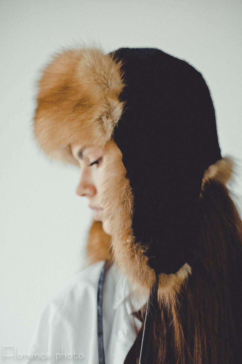 Luxurious Marten and Beaver Trapper Fur Hat for Women - Forestfox ...