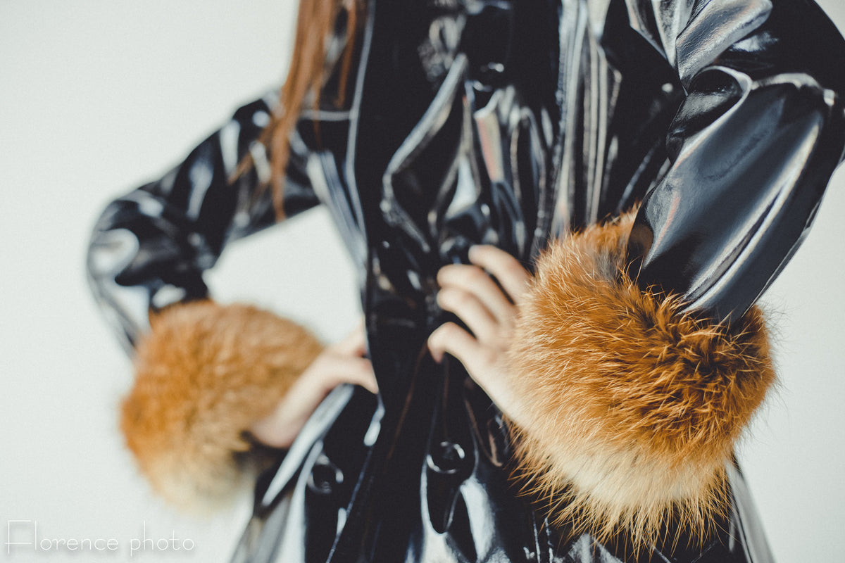 Detachable Black Fox Fur Sleeve Wrist Cuffs for Women and Men ...
