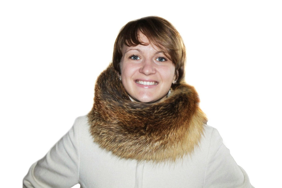 Red Real Fox Fur Snood - Fur Neck Warmer I Forestfox – Forestfox Fur ...